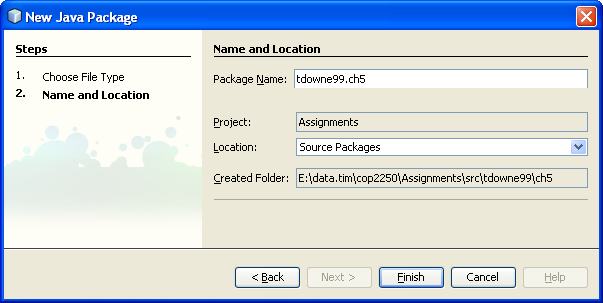 NetBeans Project for Assignments